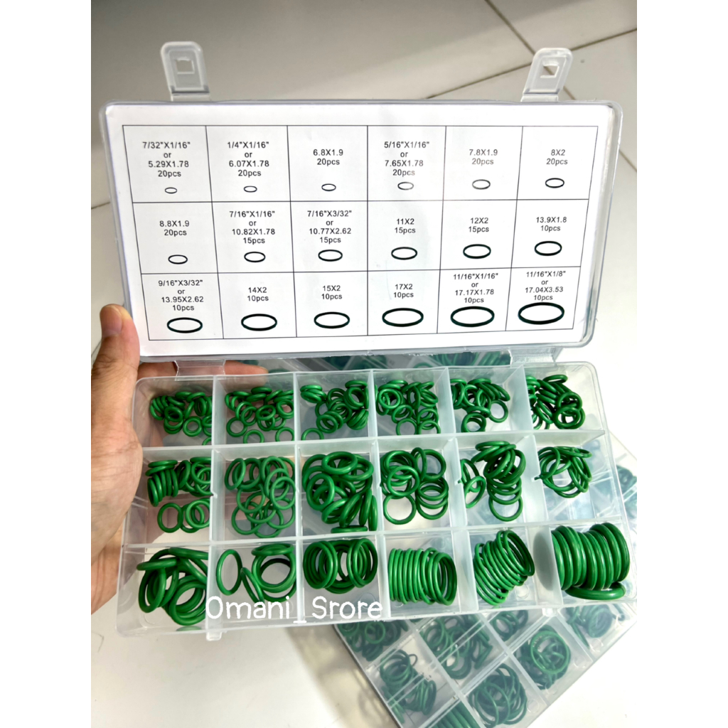 Ron, O ring Đệm, Gioăng, nhiều kích cỡ khác nhau gồm 270 cái với 18 ...