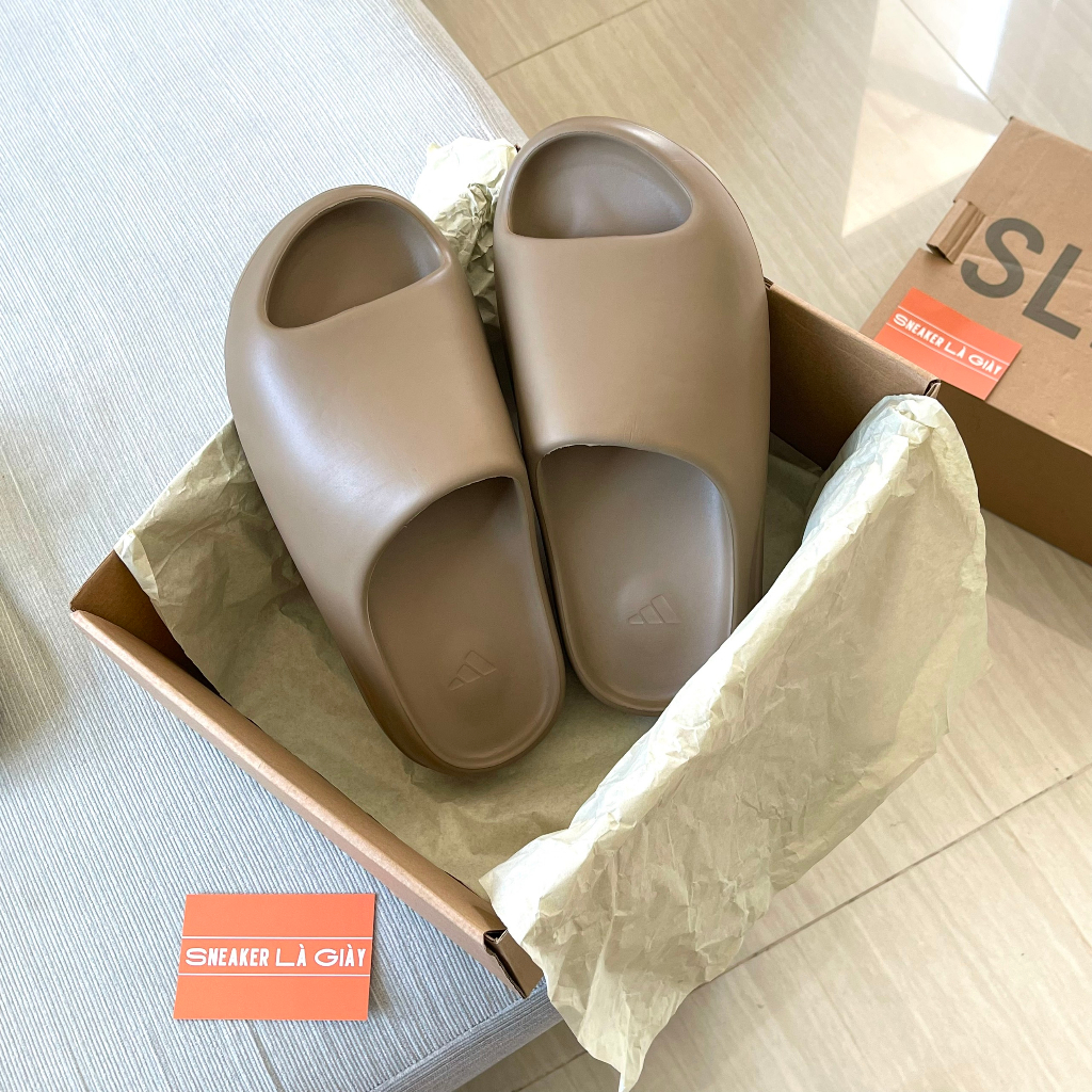 Dép Yz Slide Earth Brown bản trơn - Fullbox Bản cao cấp | Shopee Việt Nam