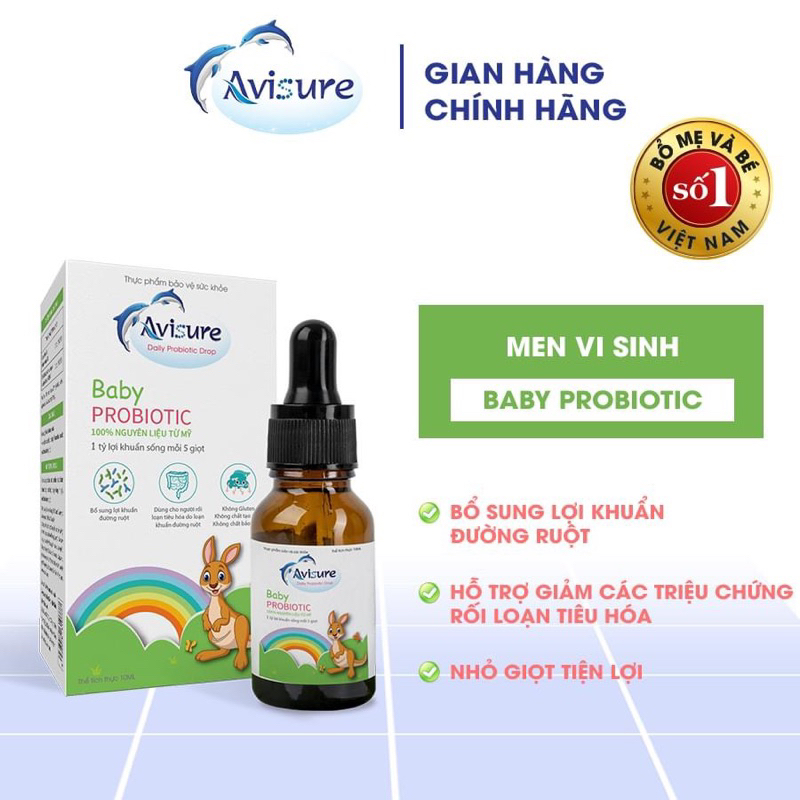 Men vi sinh nhỏ giọt Avisure daily probiotic drop cho bé lọ 20ml ...