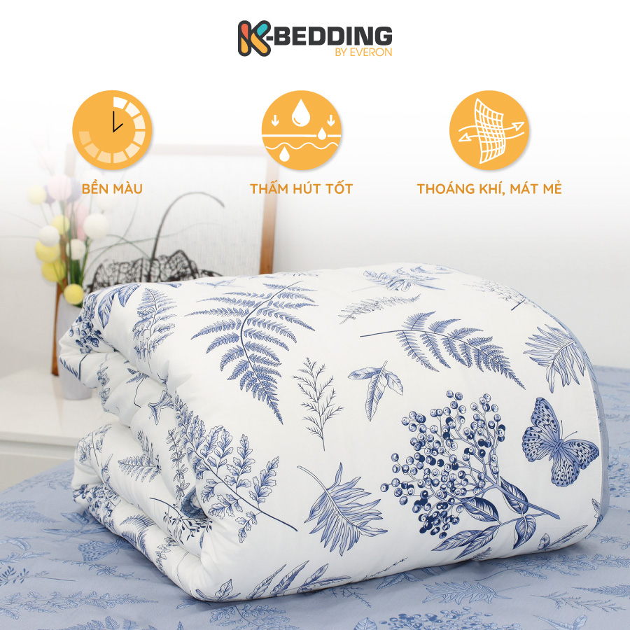 Vỏ chăn cotton lồng được ruột có khóa kéo K-Bedding By Everon, dùng ...