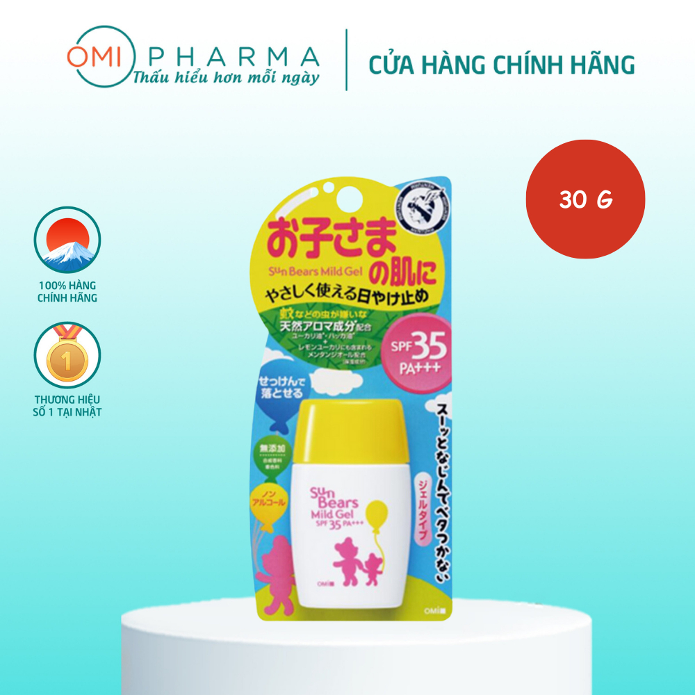 Gel Chống Nắng Dịu Nhẹ Cho Trẻ Em Omi Sun Bears SPF35 PA+++ Dành Cho Bé ...