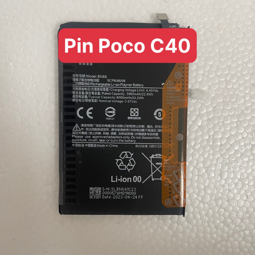 Pin Xiaomi Redmi Poco C40 / BN66 Dung Lượng 6000mAh Hàng Zin Nhập Khẩu ...