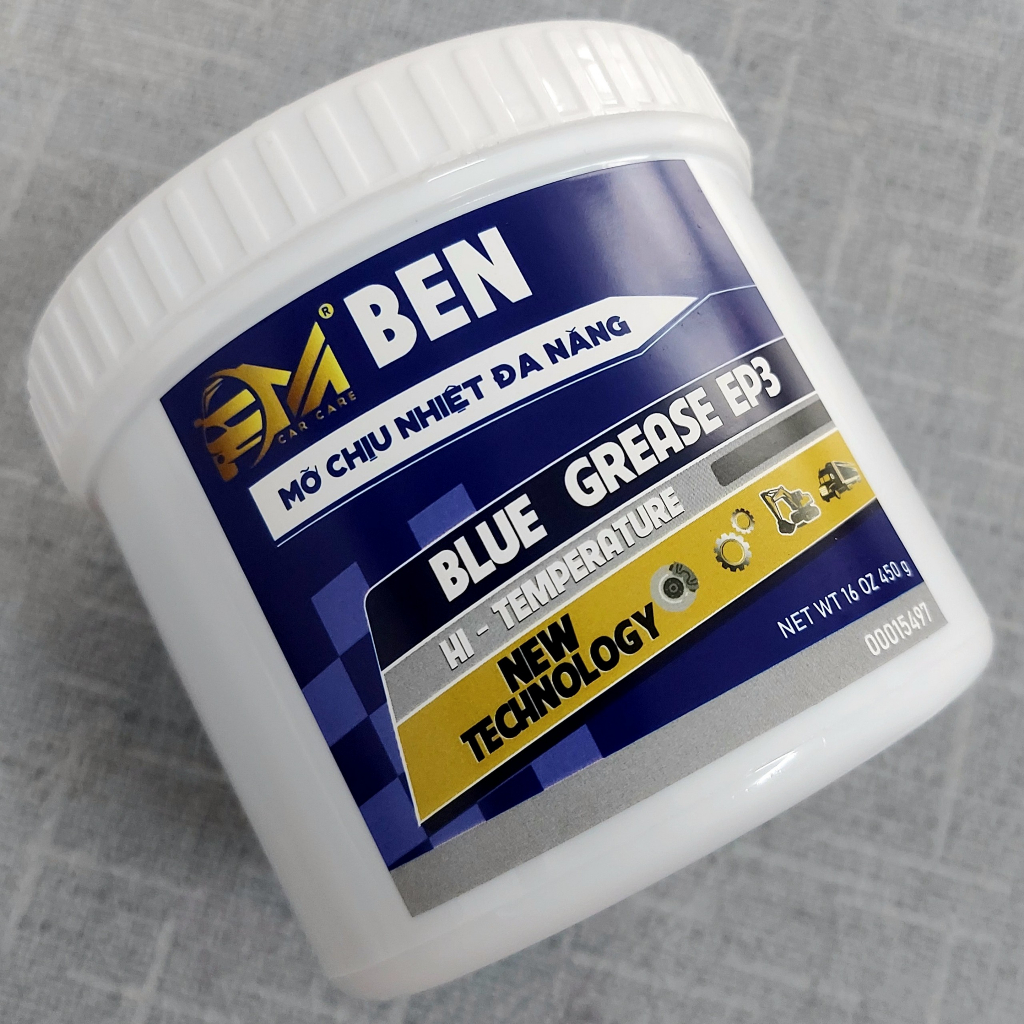 [MỠ XANH ĐEN CHỊU NHIỆT] BEN BLUE GREASE EP3 450GR CHỊU 260 ĐỘ | Shopee ...