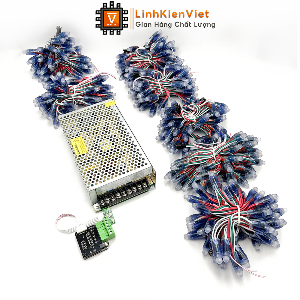 Combo bộ LED pháo hoa điện tử 2023 21 tia - Mạch 50 hiệu ứng - 7 Cuộn LED full - Nguồn 5V40A (Hỗ ...