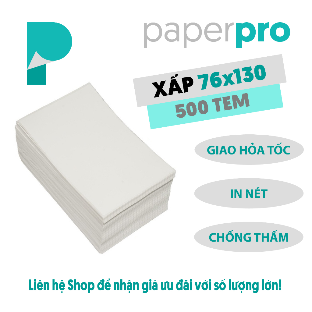 Giấy In Nhiệt paperpro A7 76x130 Dạng Xấp In Đơn Hàng Sàn Thương Mại ...