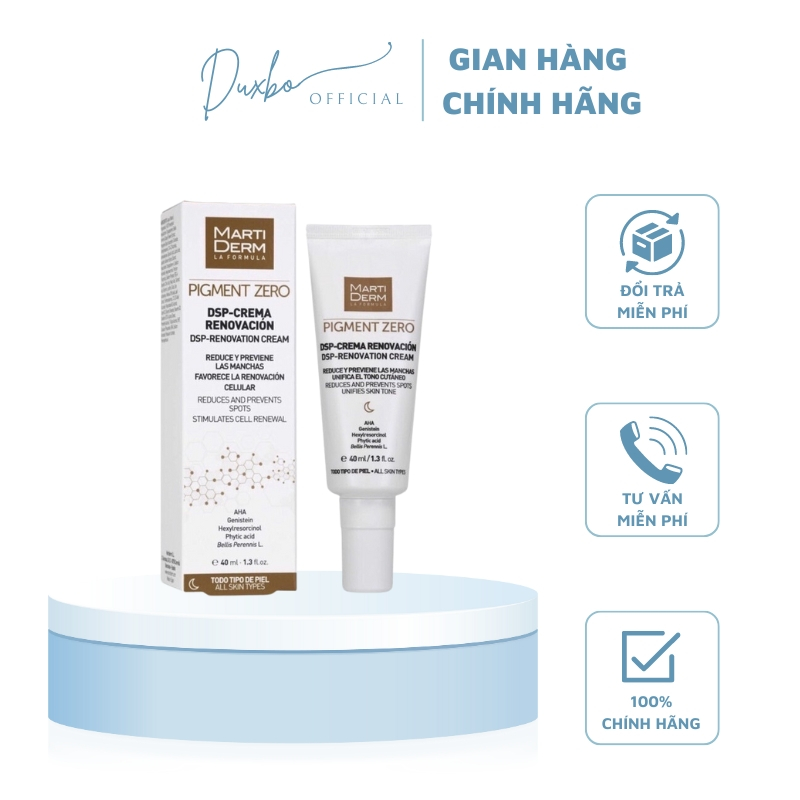 Kem Dưỡng MartiDerm PigMent Zero DSP Renovation Cream Dưỡng Trắng, Mờ Thâm 40ml - DUXBO | Shopee ...