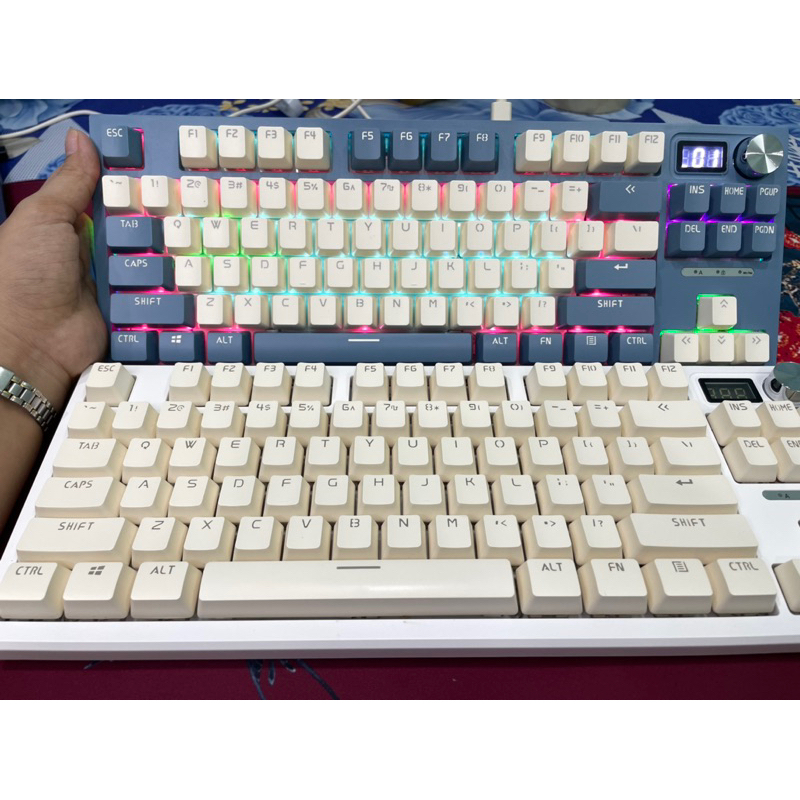 bàn phím cơ LANGTU LT84 PRO có núm, màn hình hiển thị | Shopee Việt Nam