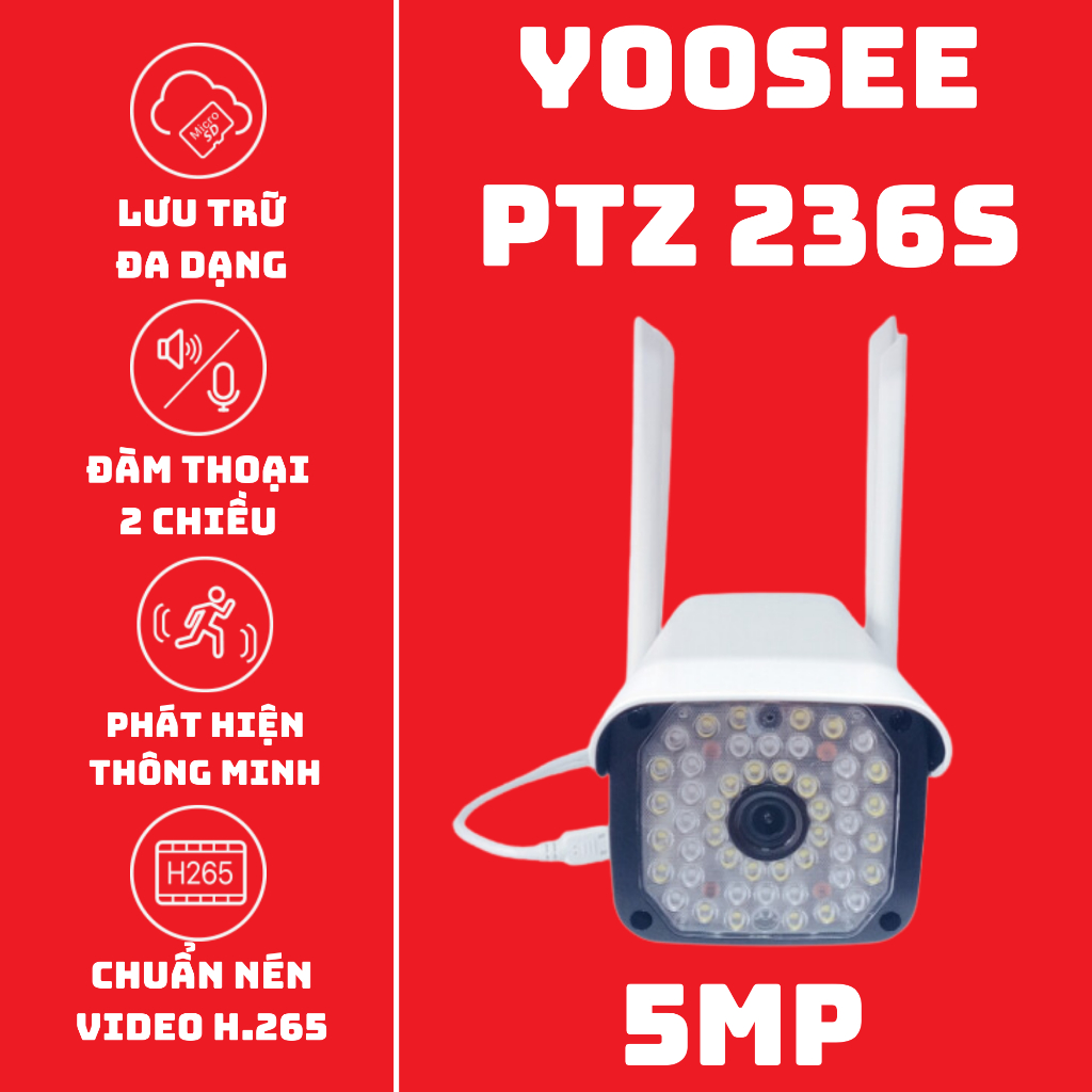 Camera Wifi Ngoài Trời YOOSEE PTZ 236S | Shopee Việt Nam