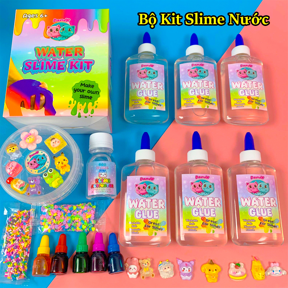 Bộ Kit Làm Slime Nước (Water Slime) 11 Món Đầy Đủ Màu Được Tự Chọn ...
