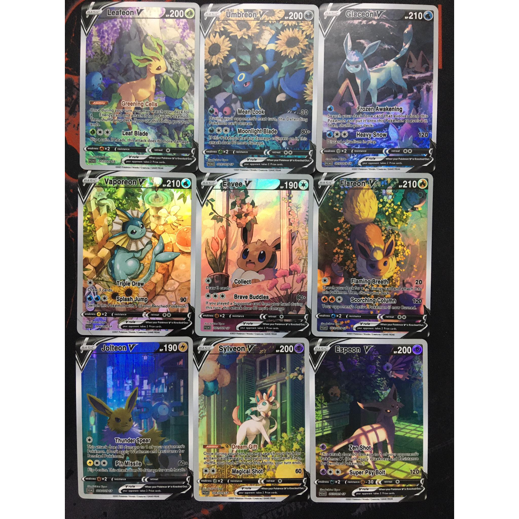 (Rain15) Thẻ Custom Pokemon set Eevee evolution | Shopee Việt Nam