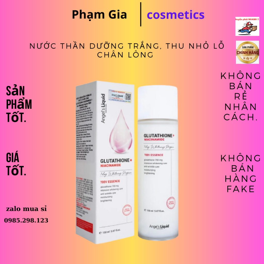 Nước thần dưỡng trắng, dưỡng ẩm 7day Angel Liquid Tone Up Whitening ...