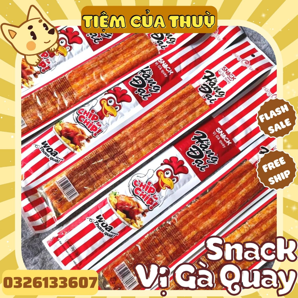 5 Gói Snack Vị Gà Quay Hằng Đại, Snack Cay Cay, Đồ ăn vặt tuổi thơ ...