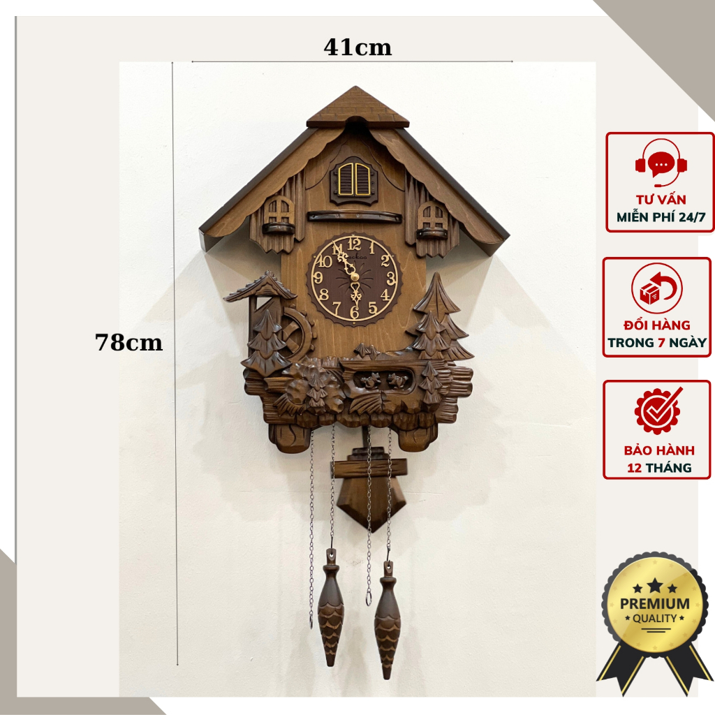 Đồng hồ treo tường chim cúc cu phong cách tân cổ điển DHT207 | Shopee Việt Nam
