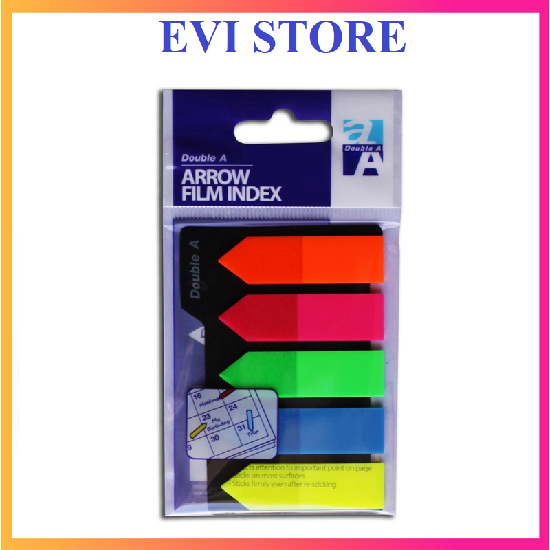 Giấy phân trang 5 màu Double A tập 125 cái / Giấy note trình ký phân ...