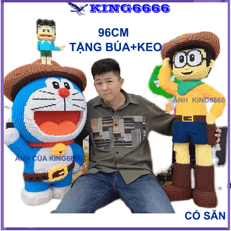 Xếp hình doremon cao bồi 82cm nobita 96cm 63cm Đồ chơi lắp ráp mô hình cỡ lớn Hàng Đẹp bear ...