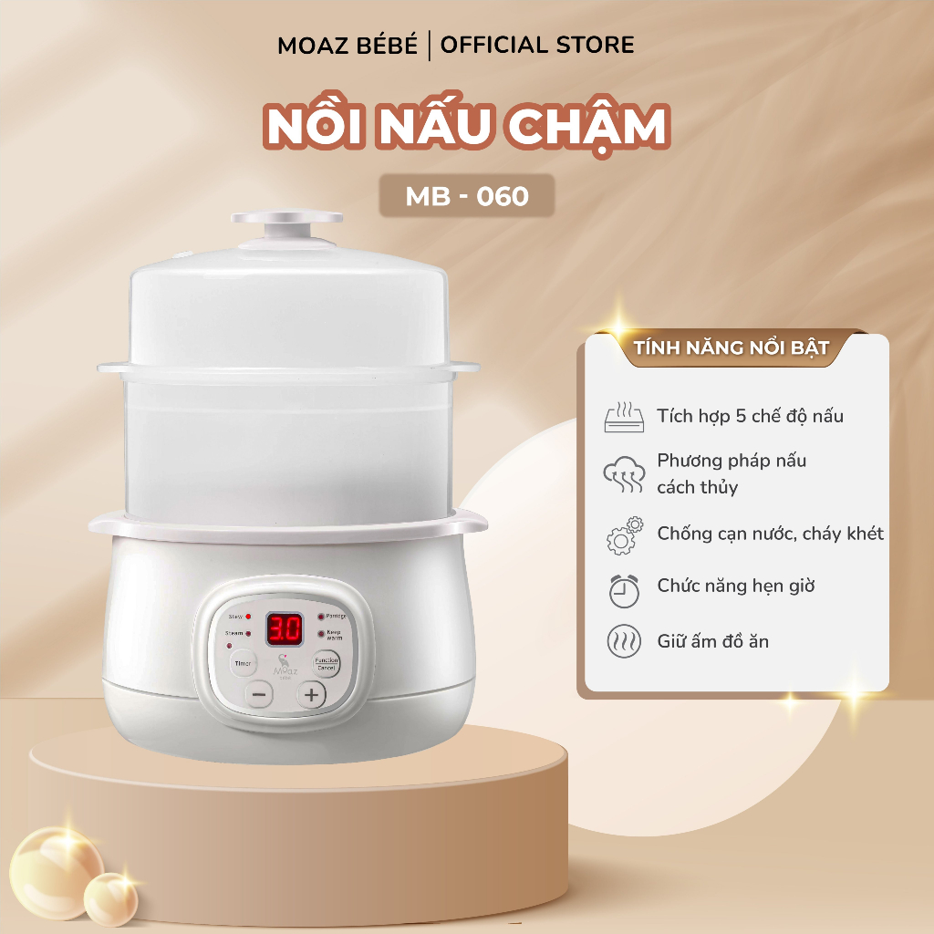 Nồi nấu chậm Moaz BéBé MB – 060 | Shopee Việt Nam