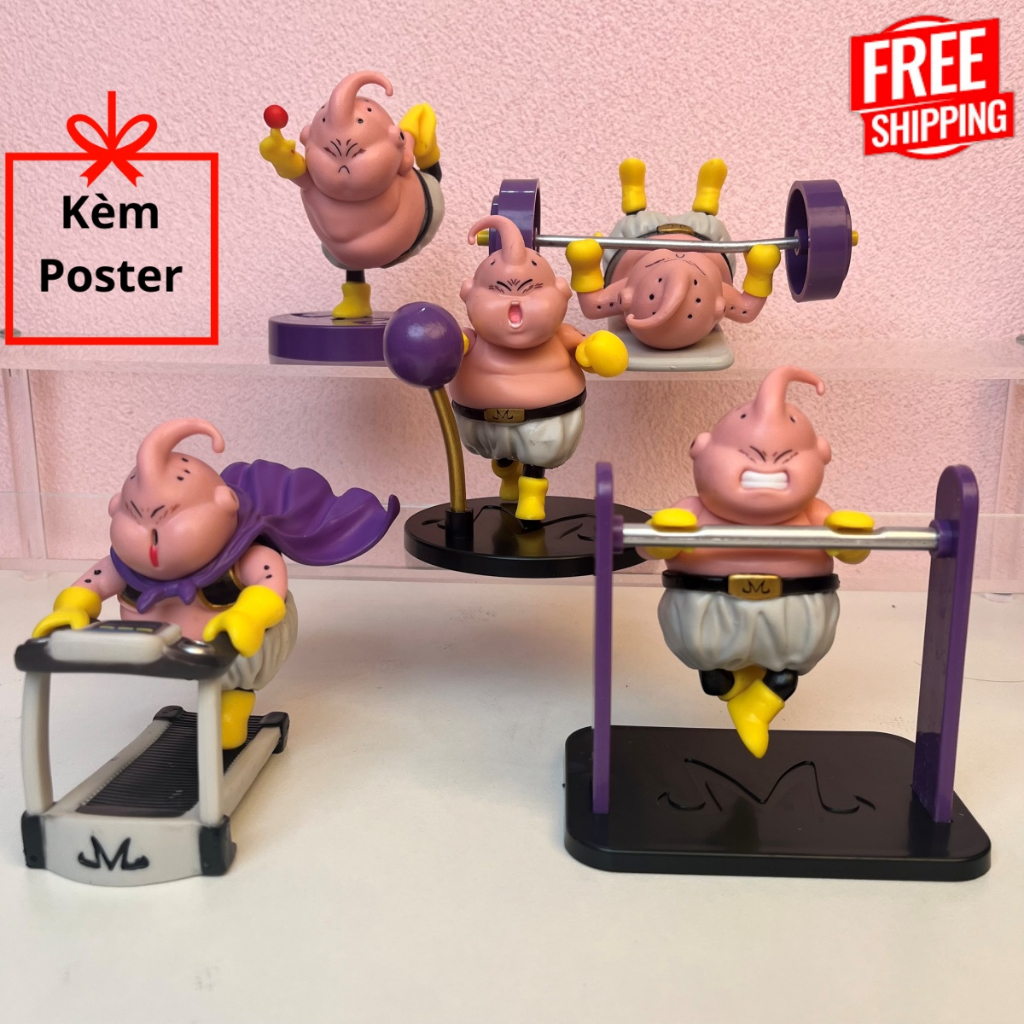 [Hàng Hot] Set 5 mô hình Majin Buu cực cute - mô hình dragon ball - gaga mô hình (Kèm Poster ...