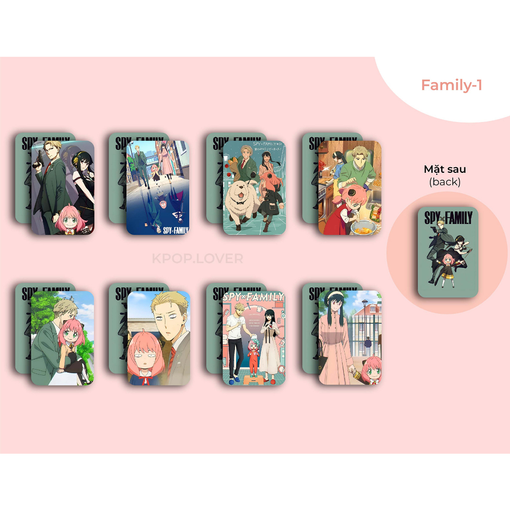 SET 8 CARD BO GÓC SPY x Family | Shopee Việt Nam