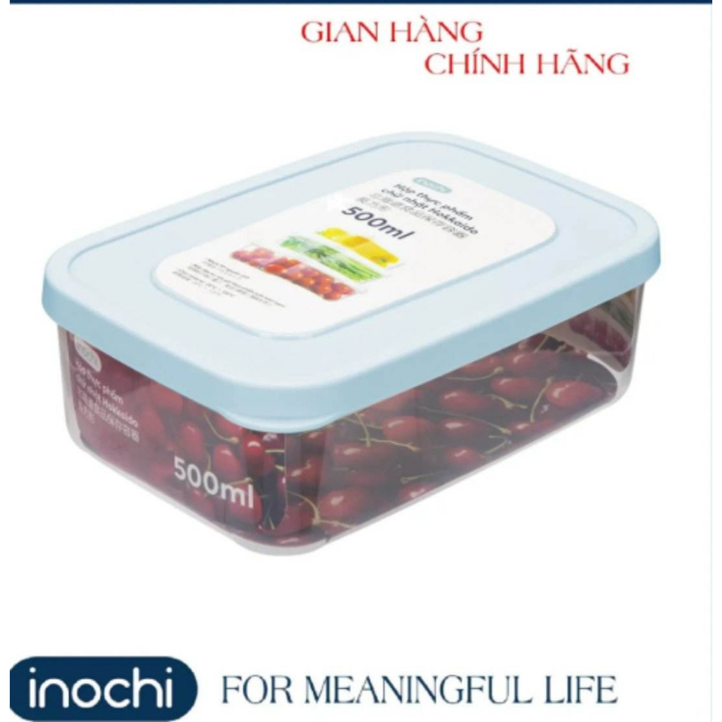 Hộp thực phẩm chữ nhật Hokkaido Inochi 500ml - Giao màu ngẫu nhiên ...