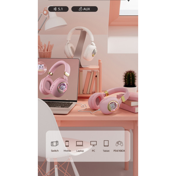 TAI NGHE BLUTOOTH KHÔNG DÂY MICSHON GLASS CAT MSB4 KUTE HÀNG CHÍNH HÃNG | Shopee Việt Nam