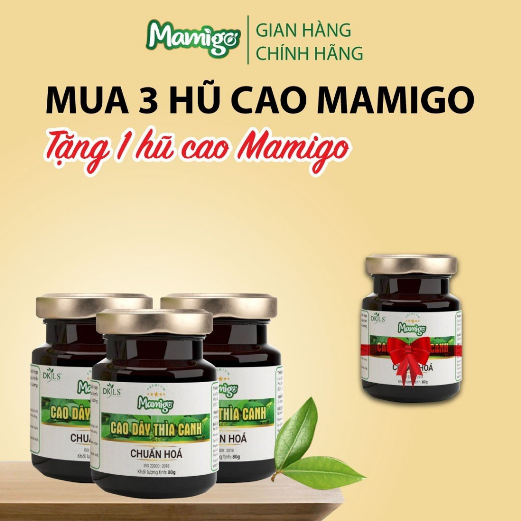 Mua 3 tặng 1, Cao Dây thìa canh chuẩn hoá Mamigo cho người tiểu đường tuýp 1, tuýp 2 - Cao thìa ...