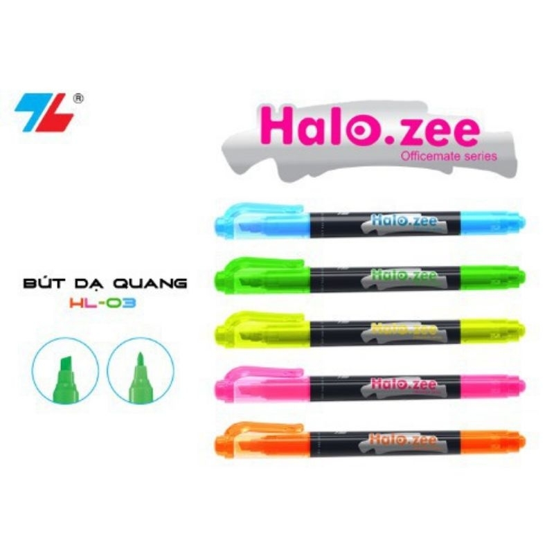 BÚT DẠ QUANG 2 ĐẦU HL03 - BÚT NHỚ DÒNG HALO ZEE THIÊN LONG - TWIN ...