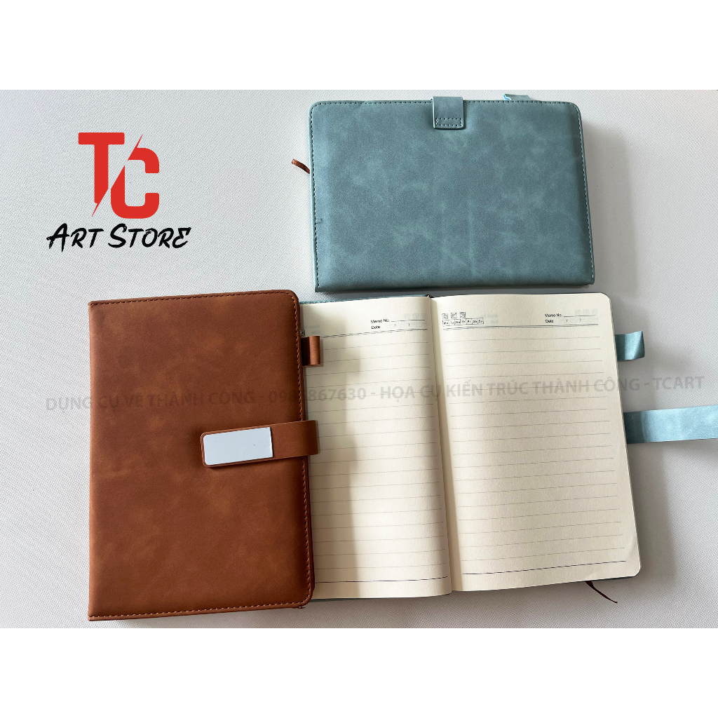 Sổ tay ghi chú, Sổ Time Notes - Có khóa nam châm (Bìa Da sang trọng ...