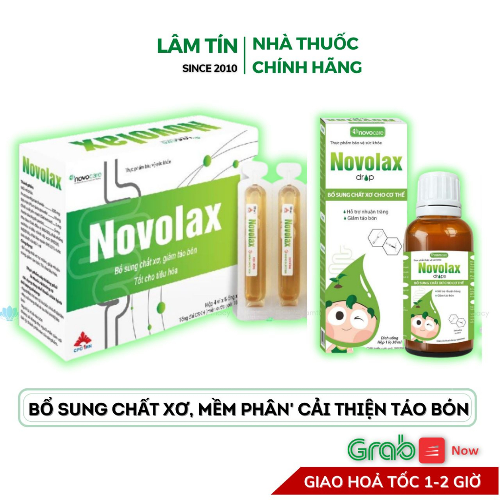 (Chính Hãng) NOVOLAX bổ sung chất xơ, giảm táo bón, tốt cho tiêu hoá ...