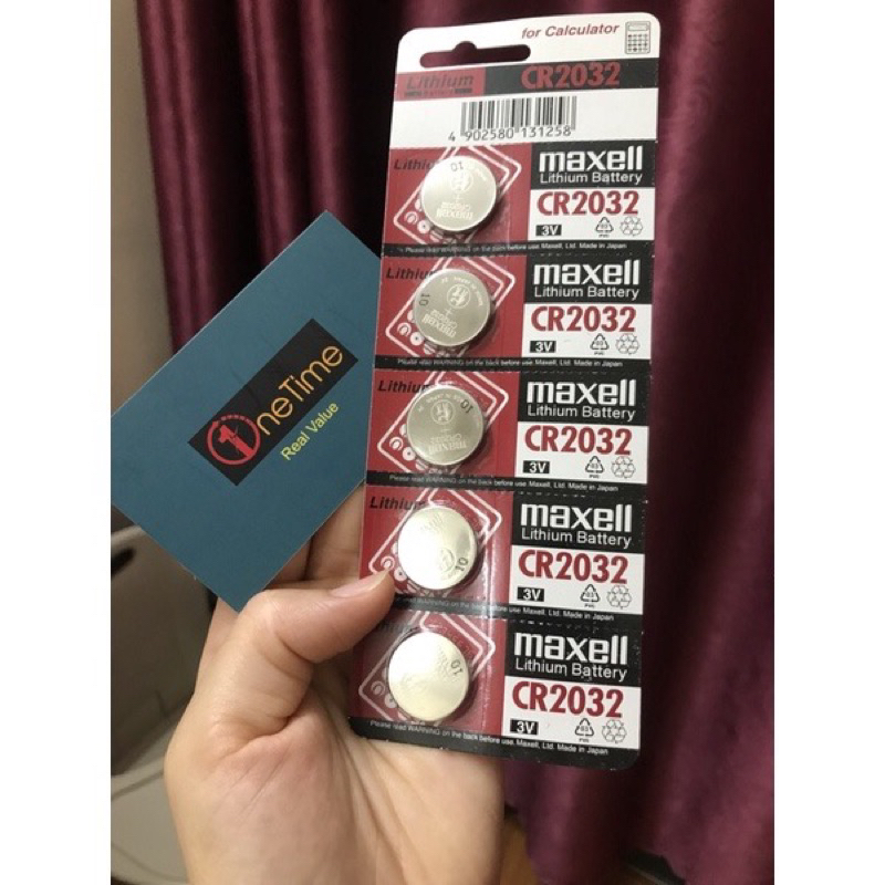 Vỉ 1 viên pin Maxell CR2032 3V Lithium chính hãng Nhật Bản , pin 2032 ...