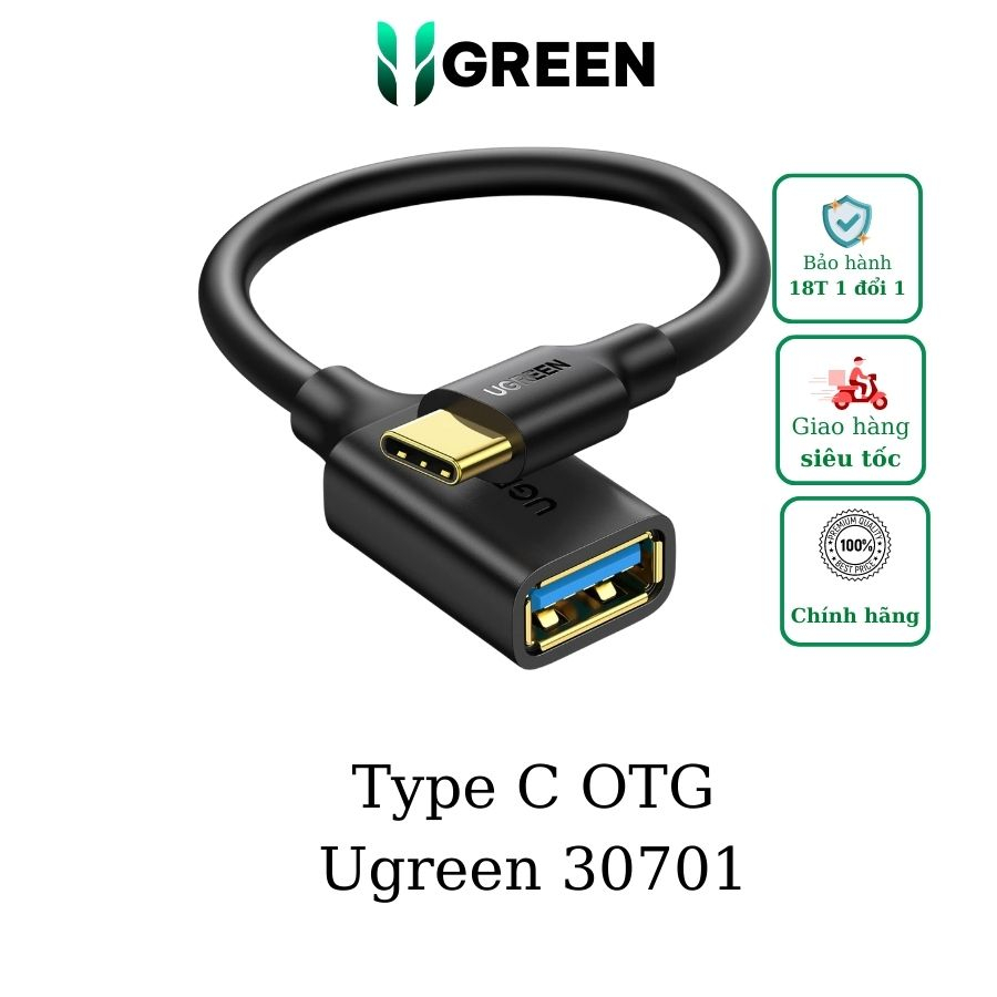 Cáp OTG USB Type C sang USB 3.0 Ugreen 30701 | Shopee Việt Nam