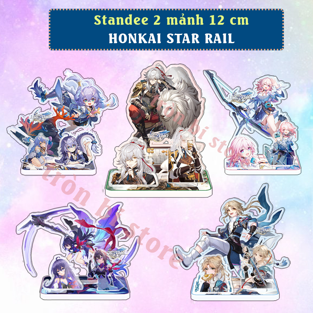 Standee 3 mảnh Honkai Star Rail 12 cm Jing Yuan, Seele, Yanqing, Bailu ...