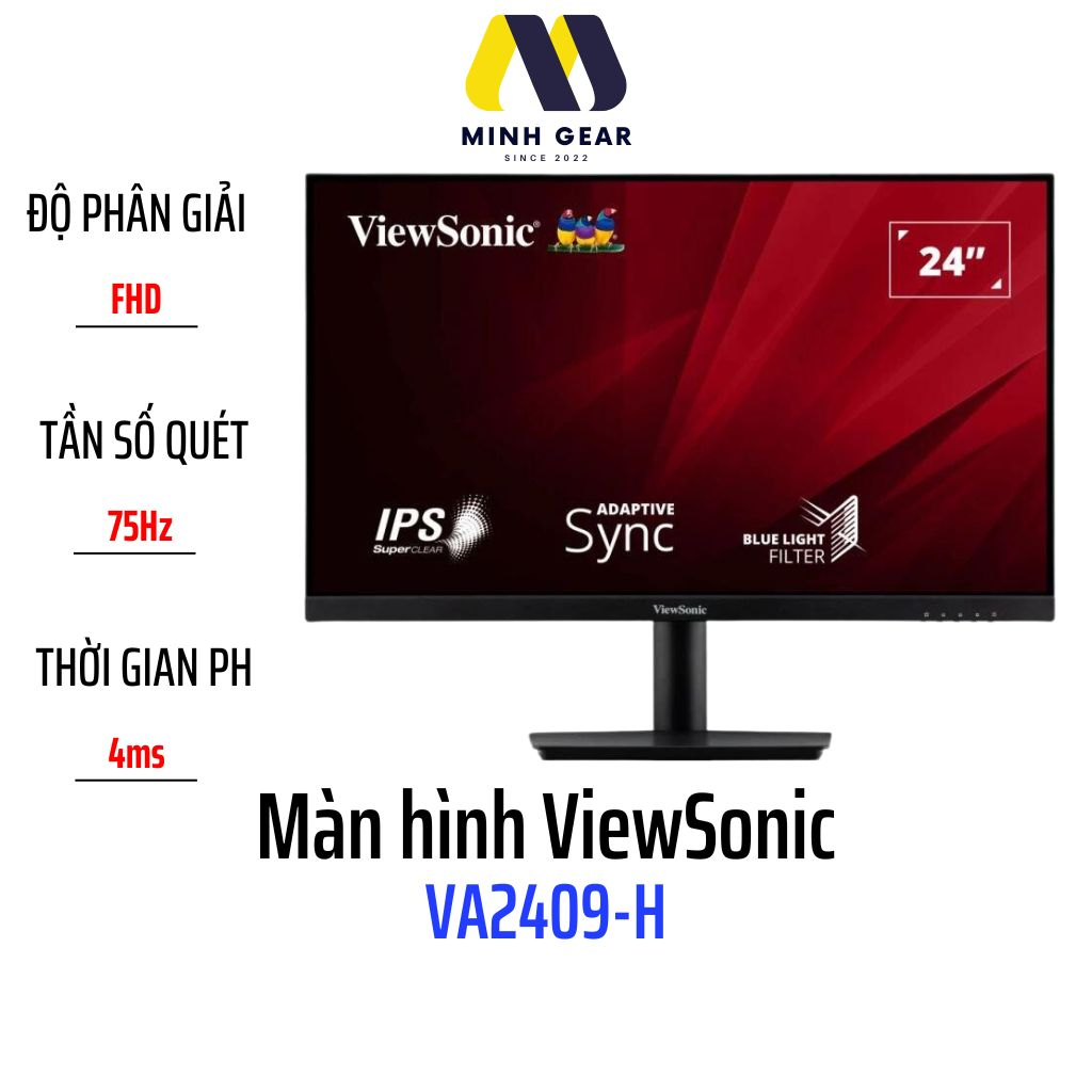 Màn hình máy tính Viewsonic VA2409-H 24 inch, Full HD, IPS (Hàng Chính ...