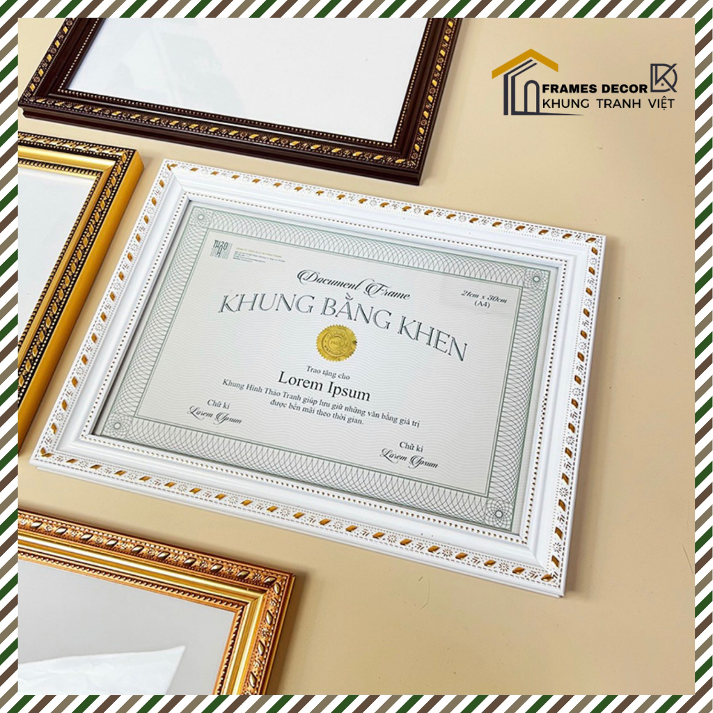 Khung Băng Khen,Khung Tranh Ảnh- Kích Thước Theo Yêu Cầu Khung Decor DK Sang Trọng, Khung Tranh ...