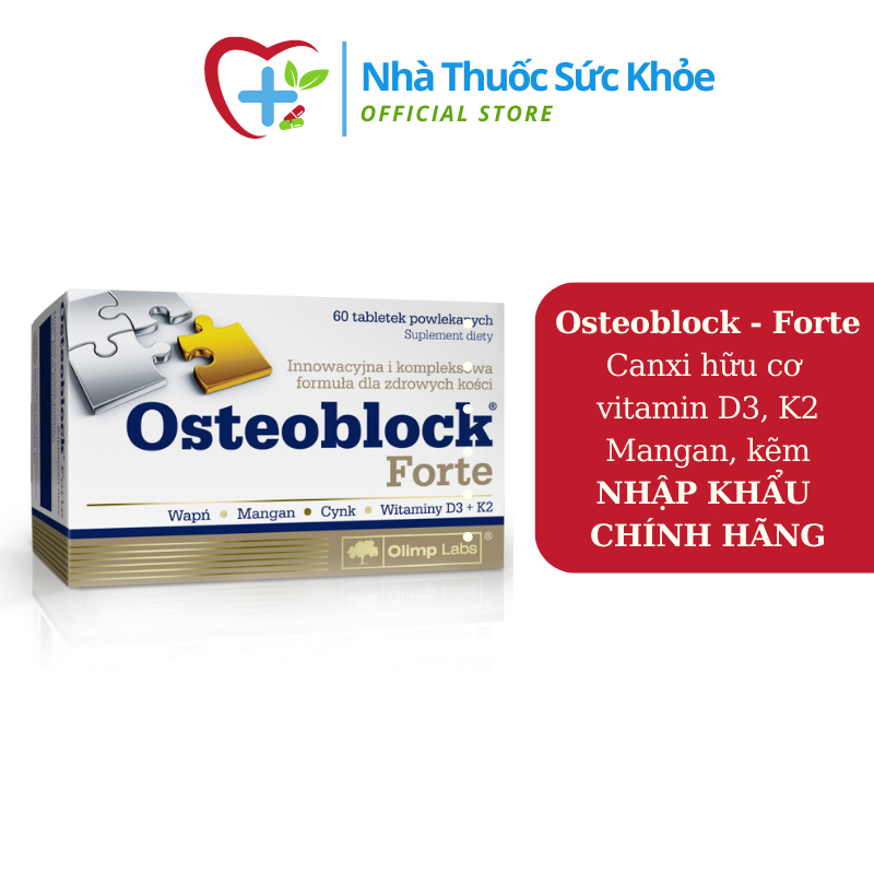 Canxi Chela hữu cơ OSTEOBLOCK Forte - OLIMP LABS xuất sứ Ba Lan hộp 60 ...