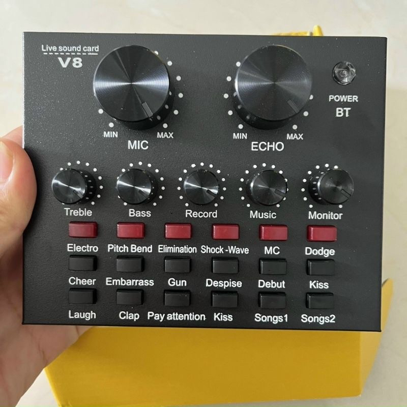 Sound card V8, V8s, V8S pro thu âm livestream với các dòng mic như bm900 at100 bm800… | Shopee ...