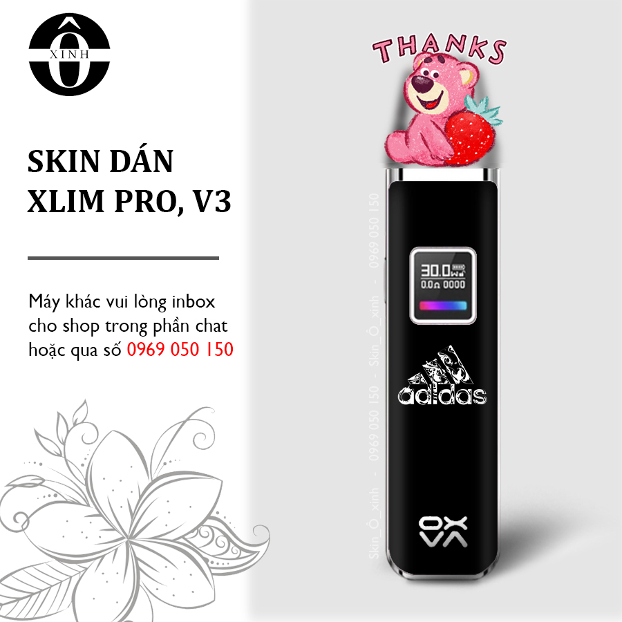 Miếng dán skin cho Xlim Pro/ V2 / favostix / riil x / feelin / avocado ...