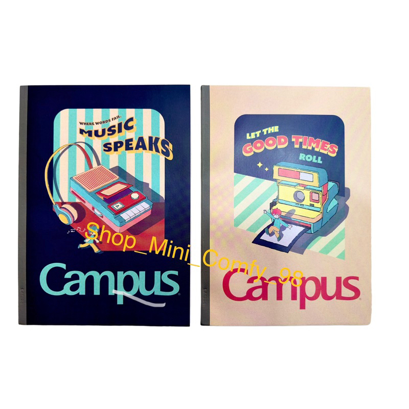 Vở Campus RETRO 200 trang dòng kẻ ngang có chấm | Shopee Việt Nam