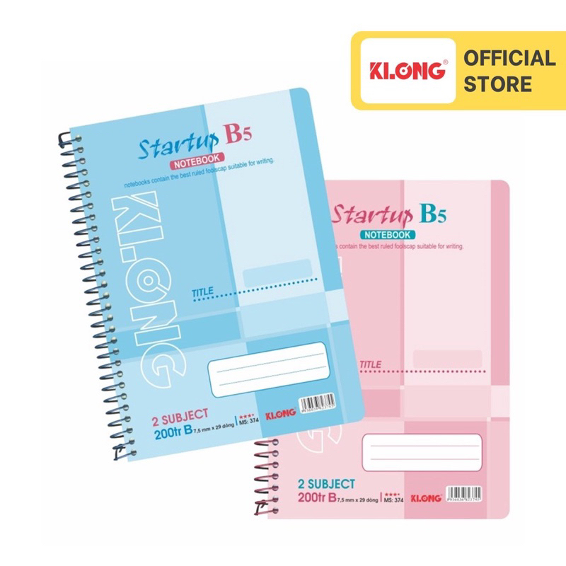 Sổ_Vở kẻ ngang 200/320 trang Lò xo đơn khổ vở B5 Klong_MS:374/376 ...