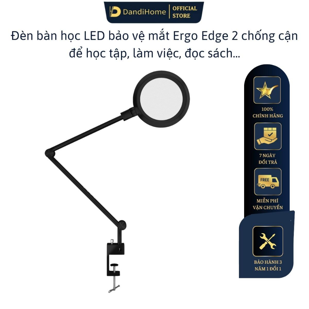 Đèn bàn học Led bảo vệ mắt Ergo Edge 2 DandiHome chống cận để học tập ...