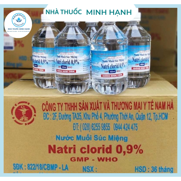 Nước Muối Sinh Lí NAM HÀ Natriclorid 0.9% Chai 500 - 1000ml | Shopee ...