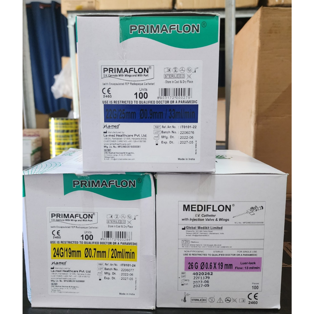 HỘP 100 CÂY KIM LUỒN TĨNH MẠCH KIM LUỒN CATHETER 22G, 24G, 26G | Shopee Việt Nam