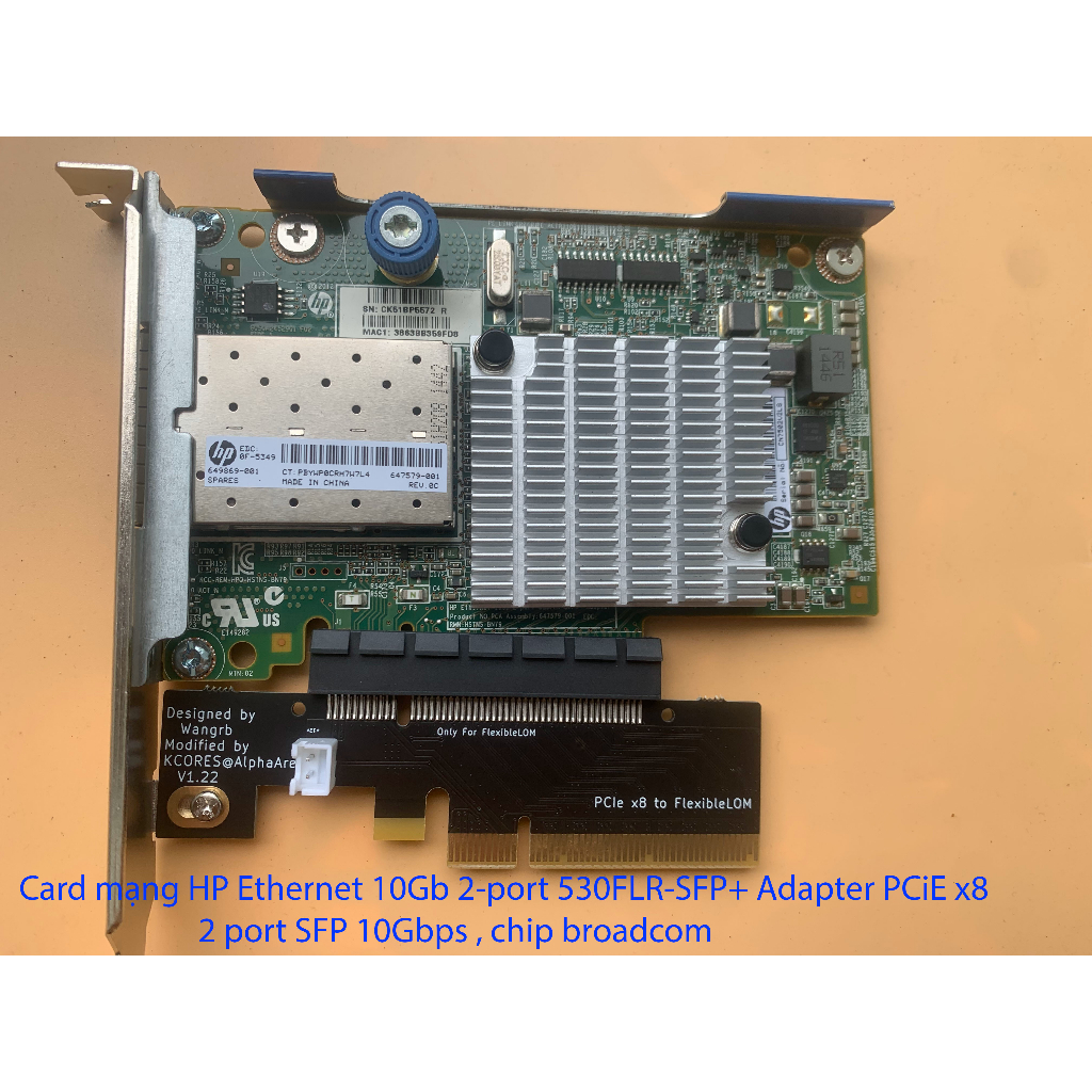 Card mạng HP Ethernet server 331FLR , 331T , 366FLR , 530FLR , 561FLR ...