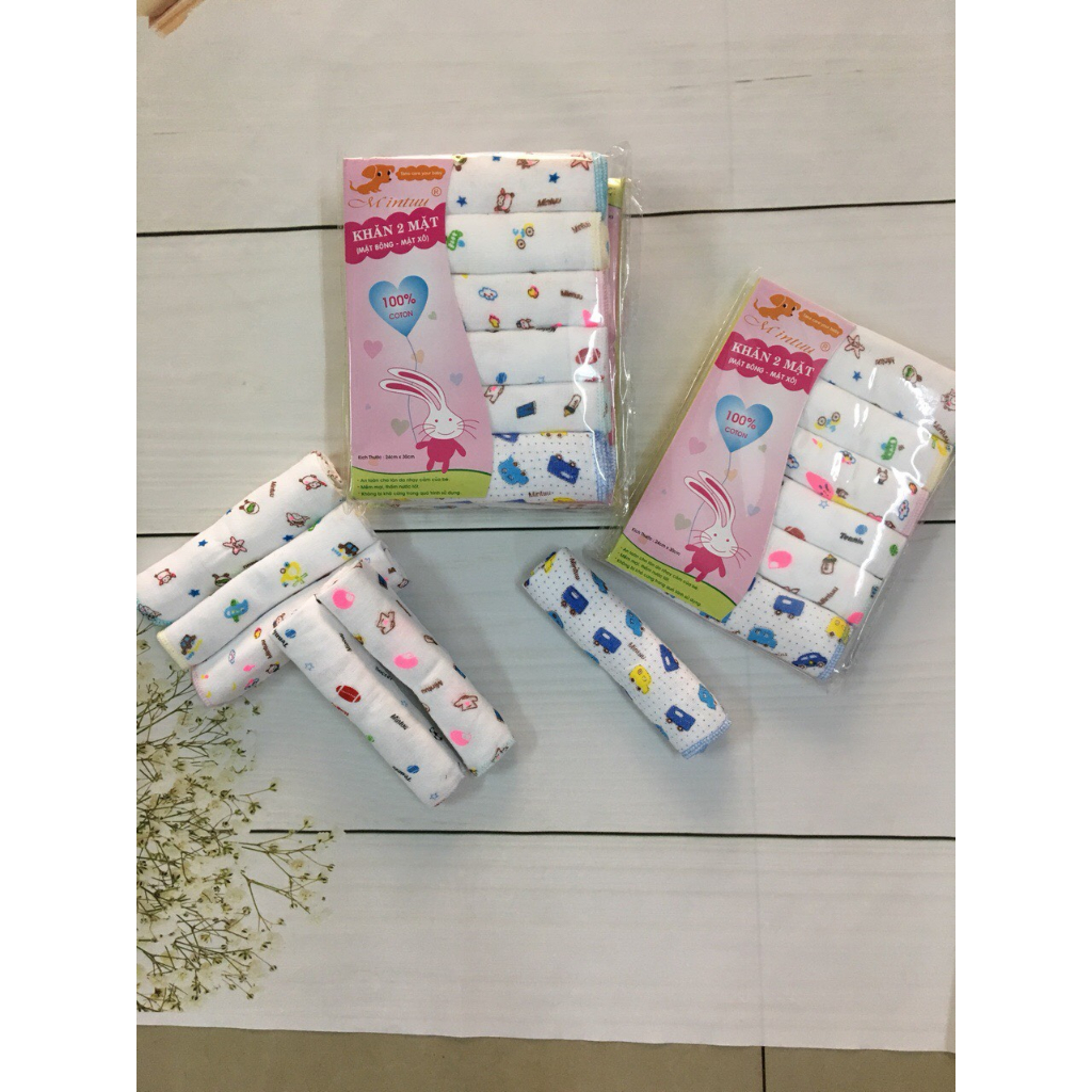 Khăn rửa mặt cho bé (hộp 6 chiếc) mềm mịn thương hiệu MINTUU | Shopee ...