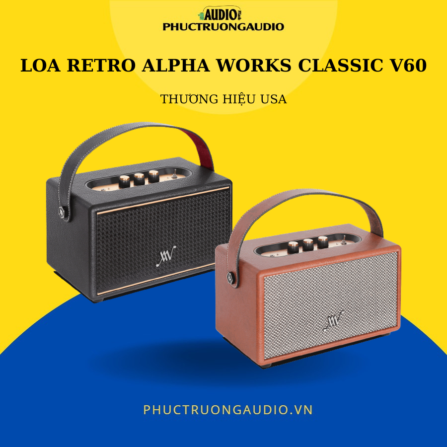 Loa Bluetooth Retro Alpha Works Classic V60 - Hàng chính hãng PGI, Bảo ...