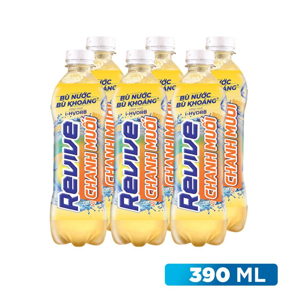 Lốc 6 chai nước bù khoáng Revive chanh muối 390ml | Shopee Việt Nam