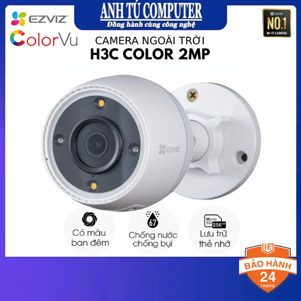 Camera WiFi Colorvu 2MP EZVIZ H3c Color hàng chính hãng | Shopee Việt Nam