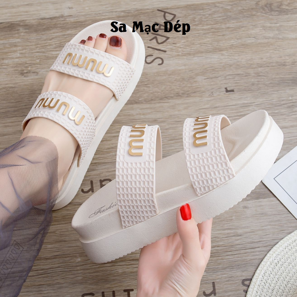 [mã Fatrendaug Giảm đến 30k Tối đa 99k] Dép Nữ Dép 2 Quai Miu Miu Siêu