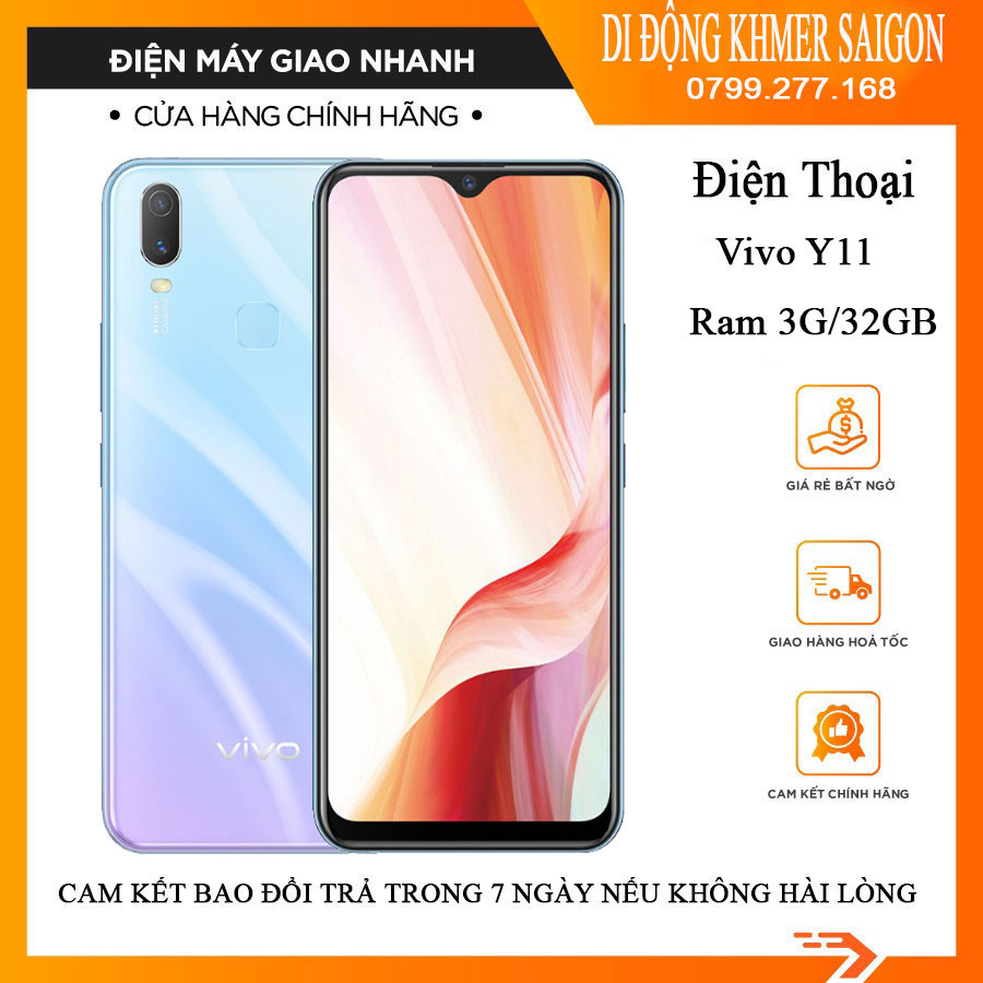 Điện thoại Vivo Y11 Ram 3G/32GB máy chính hãng | Shopee Việt Nam