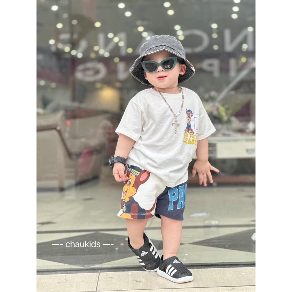 SALE SET BỘ COTTON HÌNH CHÚ CHÓ CỨU HỘ 8-28KG(CUUHO) | Shopee Việt Nam