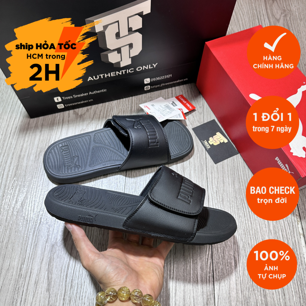 [CHÍNH HÃNG] Dép nam PM COOL CAT 2.0 V BX màu đen 389112 02 Full Box ...